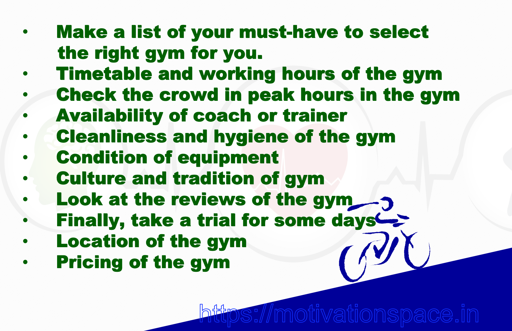 Select the right Gym for you - Motivation Space